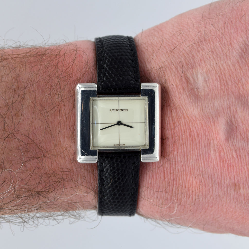 1974 Longines rare 5004 designer Serge Manzon watch 925 sterling silve | Antique Watch Co