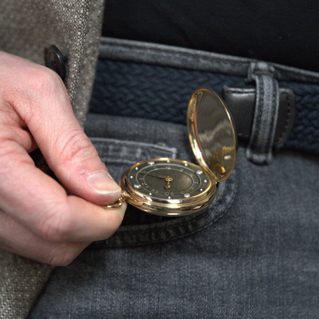 1930 Solid 9ct Gold Braille Full Hunter Pocket Watch -piece unique Cym ...