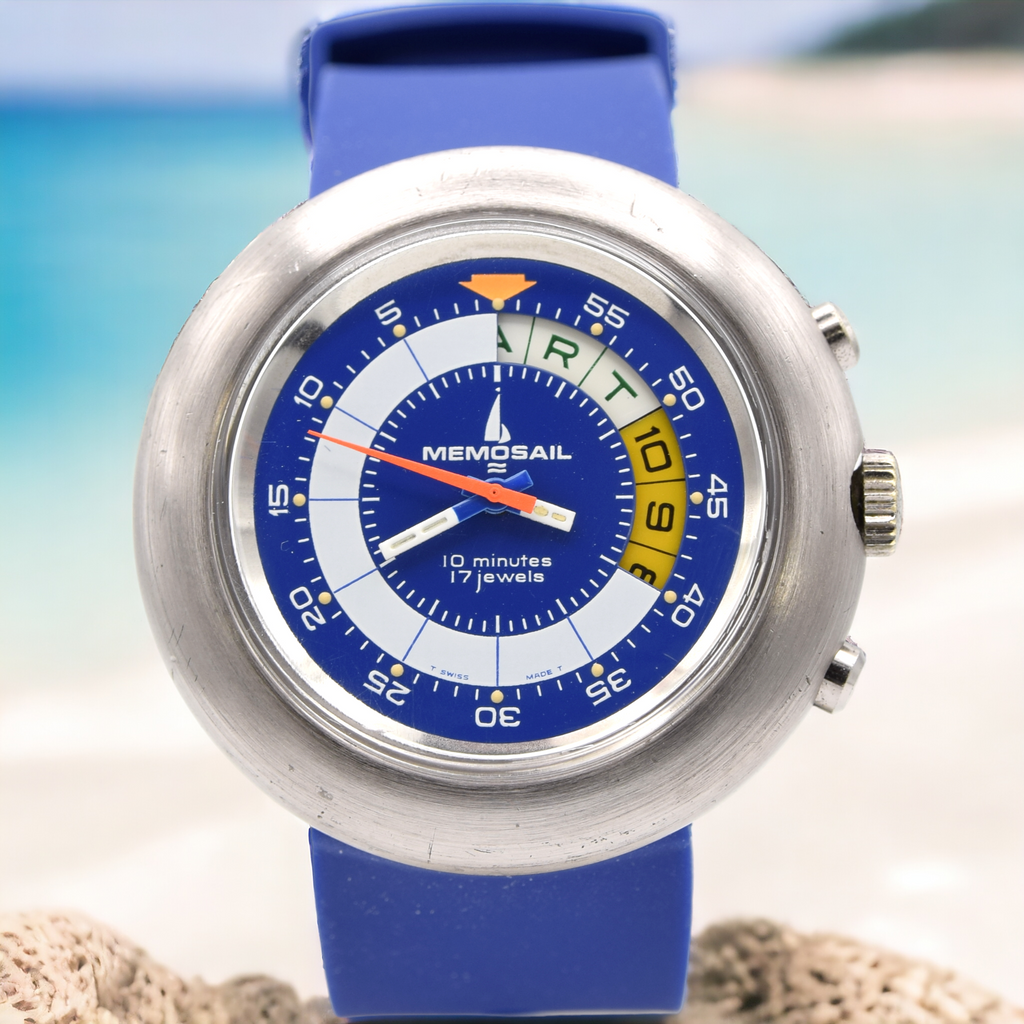 1972 Memosail Regatta Yachting Rare Watch Timer with 10 Minute Countdo ...