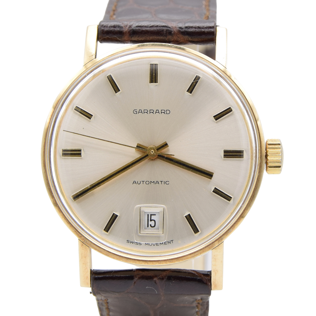 1976 Garrard Automatic Date Wristwatch in solid 9ct Gold with Original ...