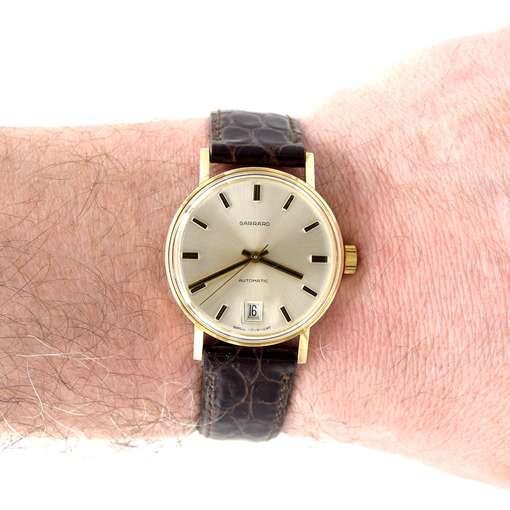 1976 Garrard Automatic Date Wristwatch in solid 9ct Gold with Original ...