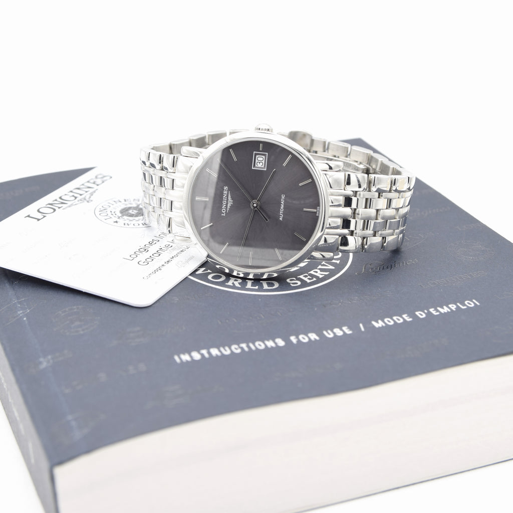 2020 Longines Elegant Collection Automatic grey graphite Dial 34MM L4 ...