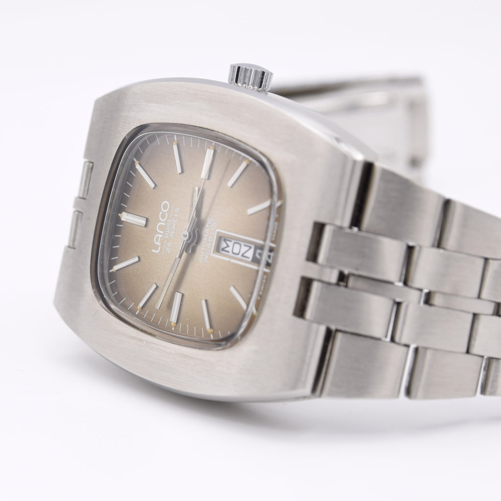 1970s Lanco Day / Date automatic watch in Stainless Steel on Bracelet ...