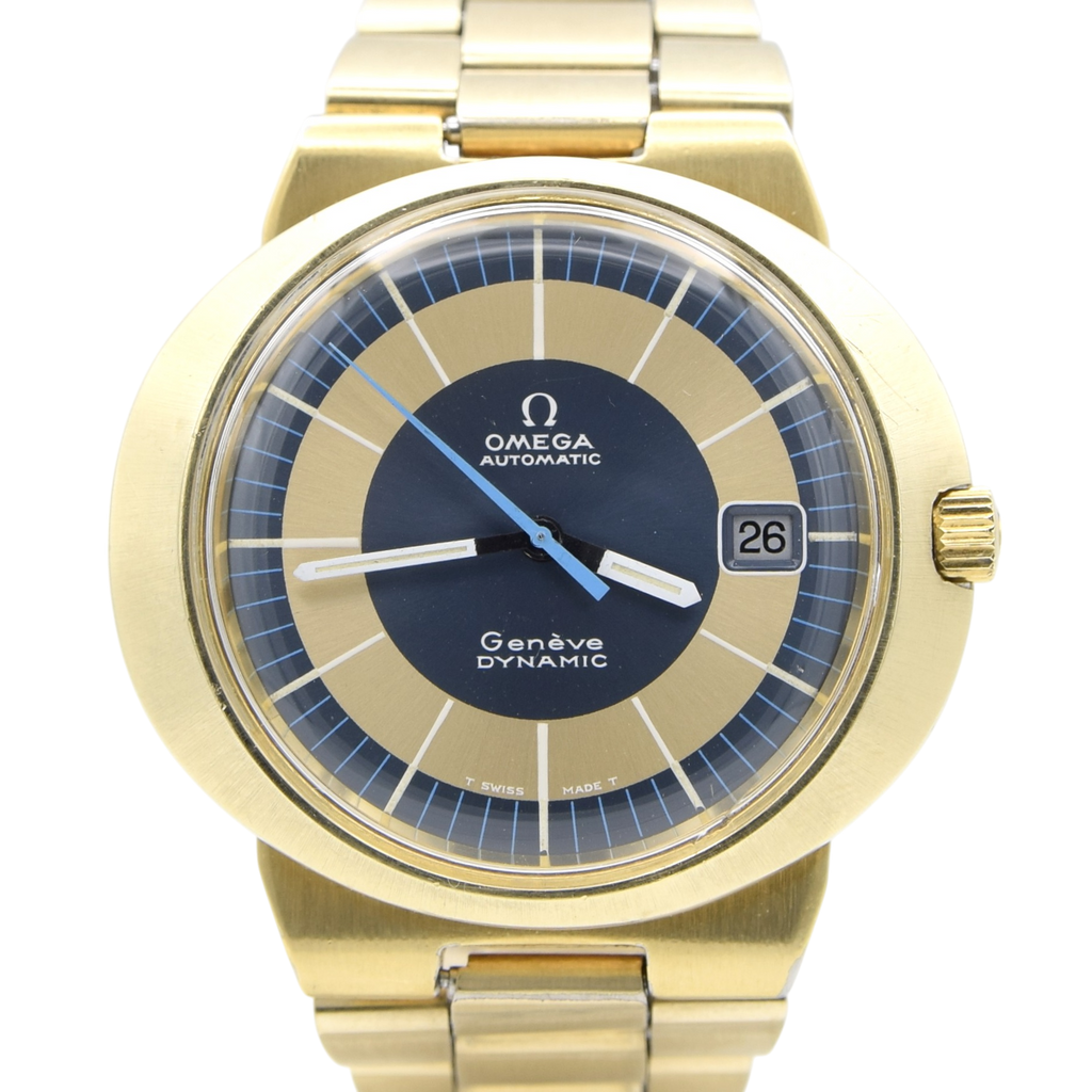 1971 Omega Geneve Dynamic Automatic Date with Gorgeous Two Tone Dial M ...