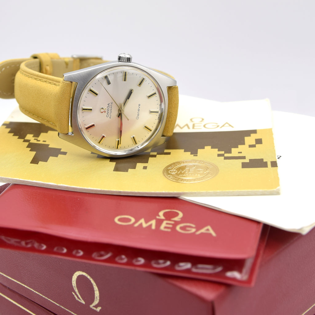 1968 Omega Genève Automatic with Satin Silver Sunburst dial in Steel M ...