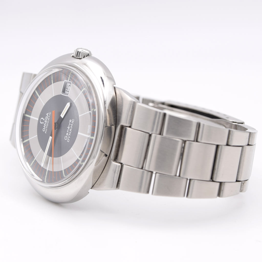1973 Omega Geneve Dynamic Automatic with Rarer Grey bulls eye Dial 166 ...