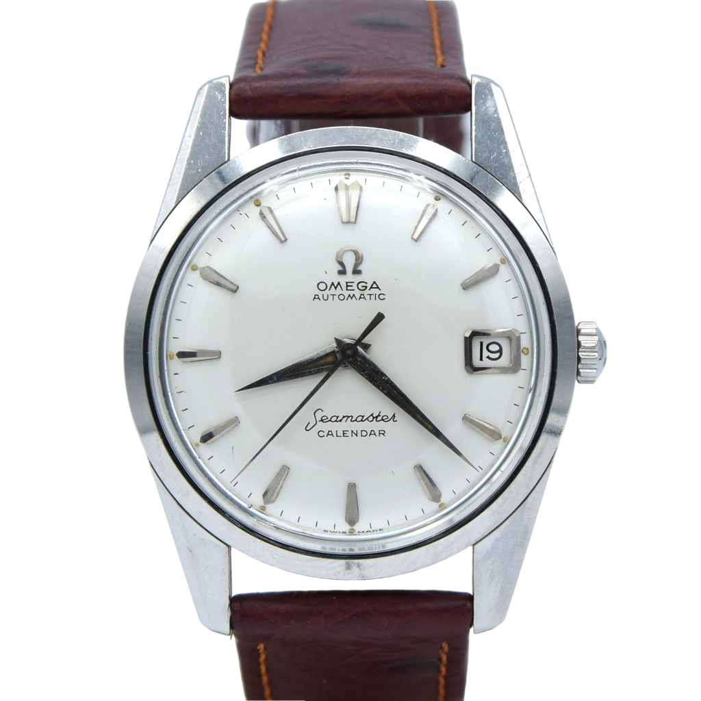 (RESERVED) 1959 Omega Seamaster Automatic Date Wristwatch Model 14701 ...