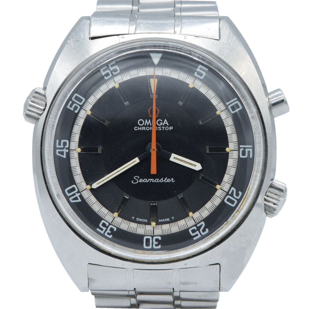 1968 Omega Seamaster large Chronostop Dive Style Watch Model 145.008 i ...