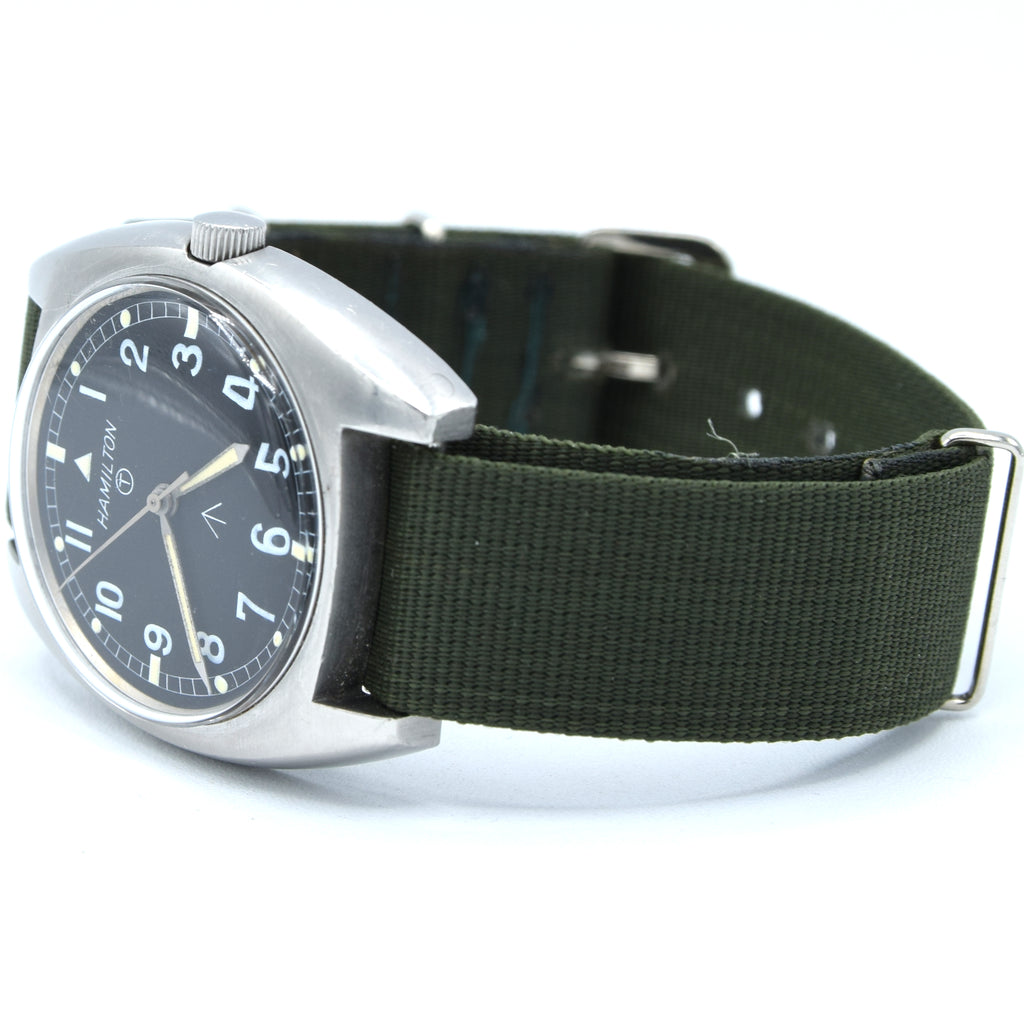 1973 Hamilton W10-6645-99 Mechanical British Military Issue Wristwatch ...