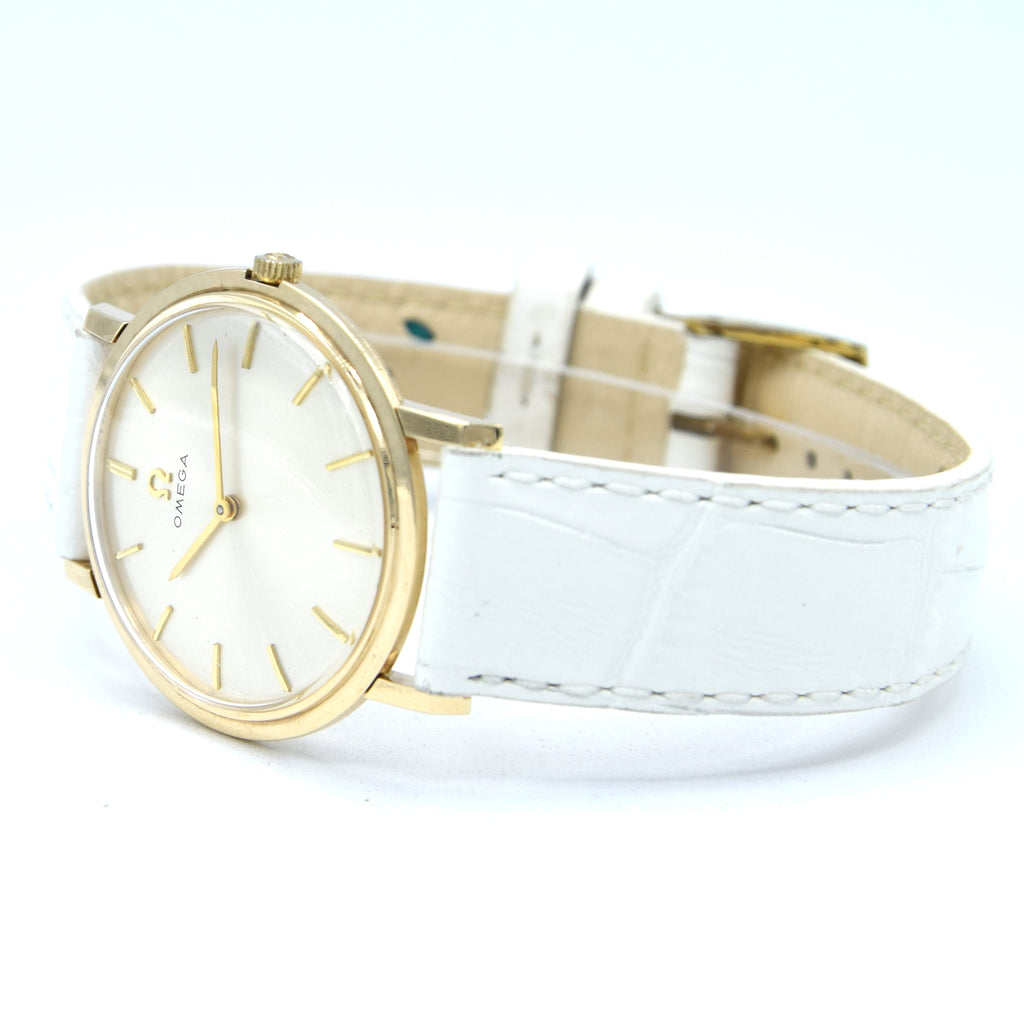 1965 slim Omega Unisex 31.5mm Dress Watch in Solid 9ct Gold English Ca ...