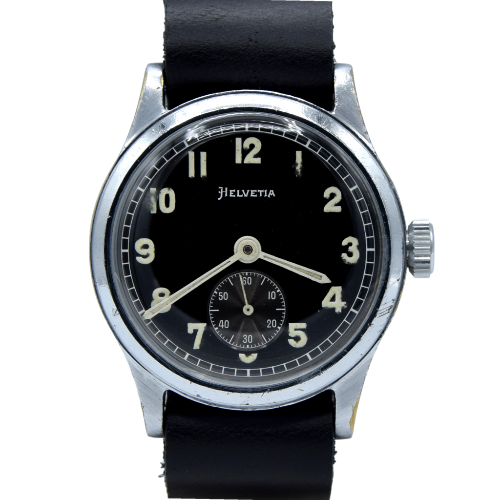 WW2 Helvetia Rare German Military army issue DH Type 2 Wristwatch Cal ...