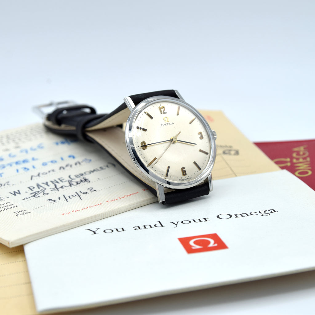 (RESERVED) 1967 Omega Explorer dial Unusual Arabic Numerals Model 131 ...