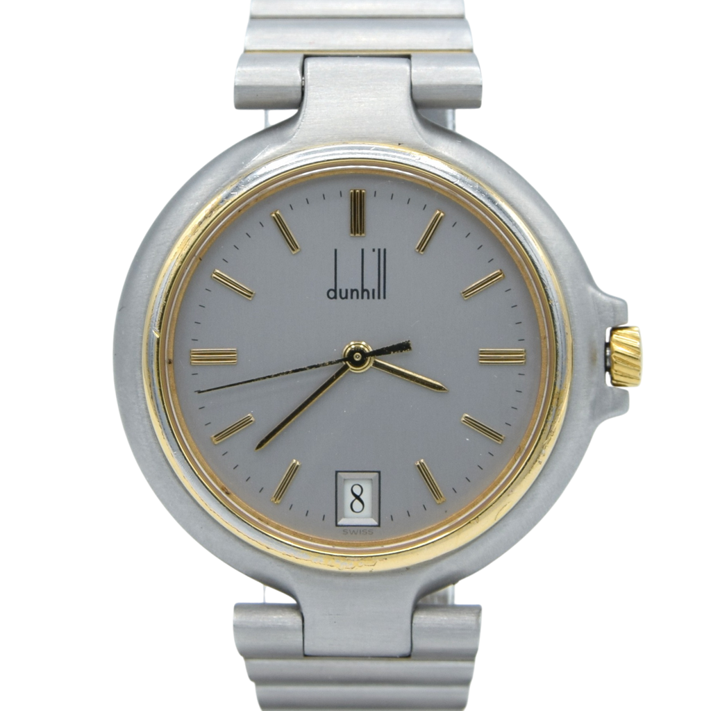 1980s Alfred Dunhill Millennium Mid-Size Watch - Gold Tone and Steel ...