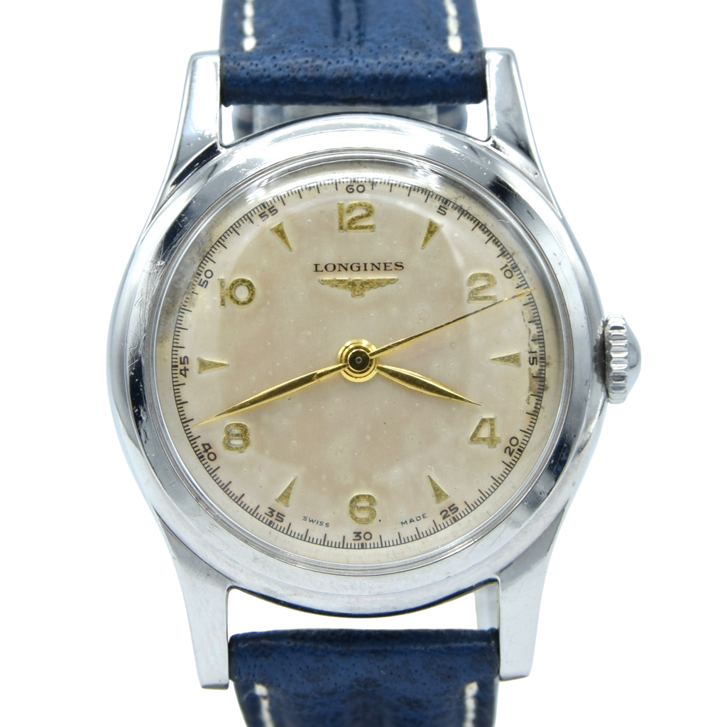 1951 Longines classic Sei Tacche Watch with Arrow and Arabic Numerals ...