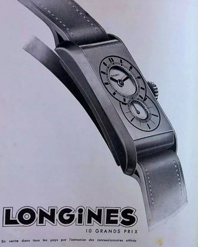 1933 Longines super rare and wonderful 3359 Duo-dial solid 18k Doctors ...