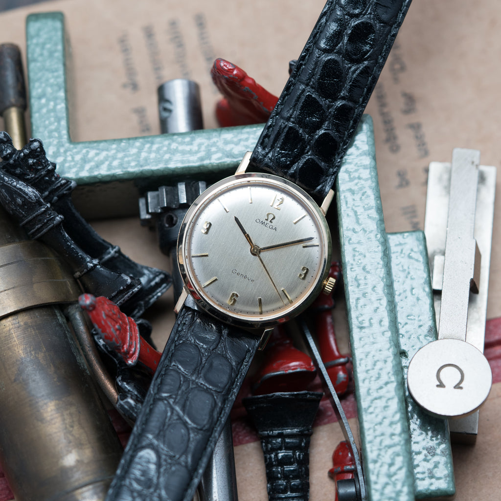 1967/68 Omega Geneve Watch in Solid 9ct Gold English Case Model 131/25 ...