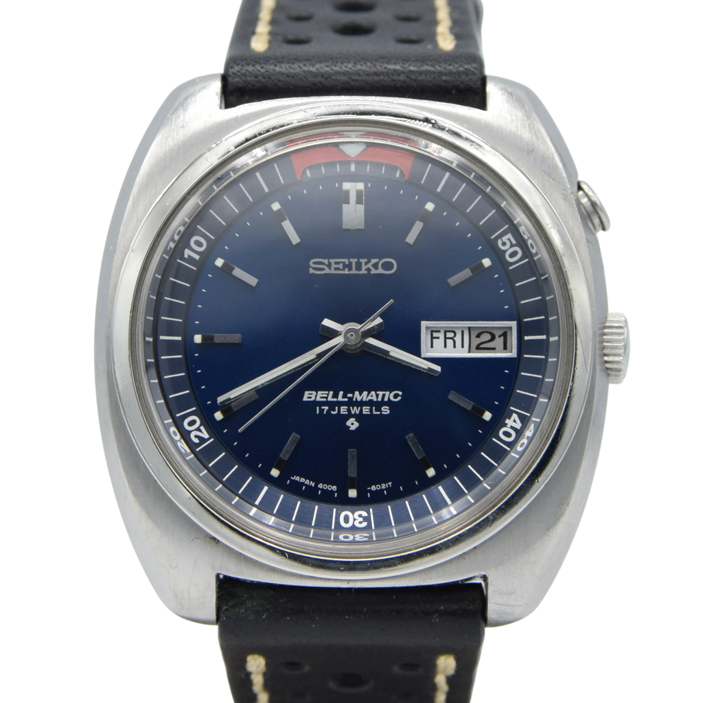 1974 Seiko Bell-Matic 4006-6031 automatic alarm watch with fabulous el ...