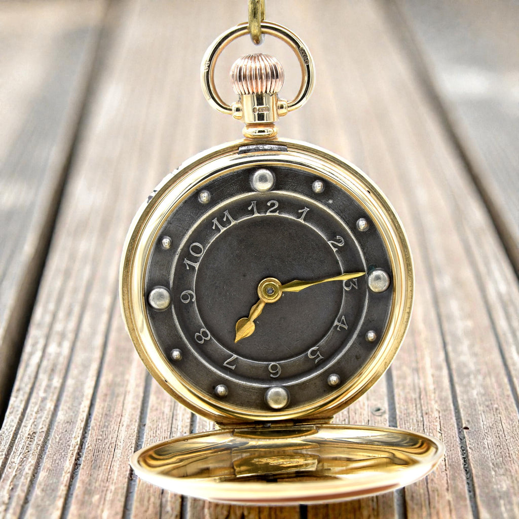 1930 Solid 9ct Gold Braille Full Hunter Pocket Watch -piece unique Cym ...