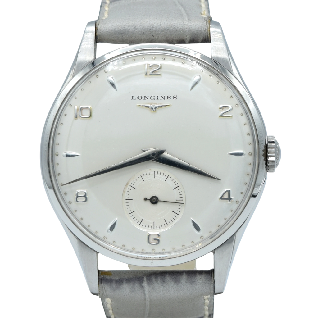 1954 Longines classic Manual Wind 35mm Wristwatch Model 7035 fully res ...