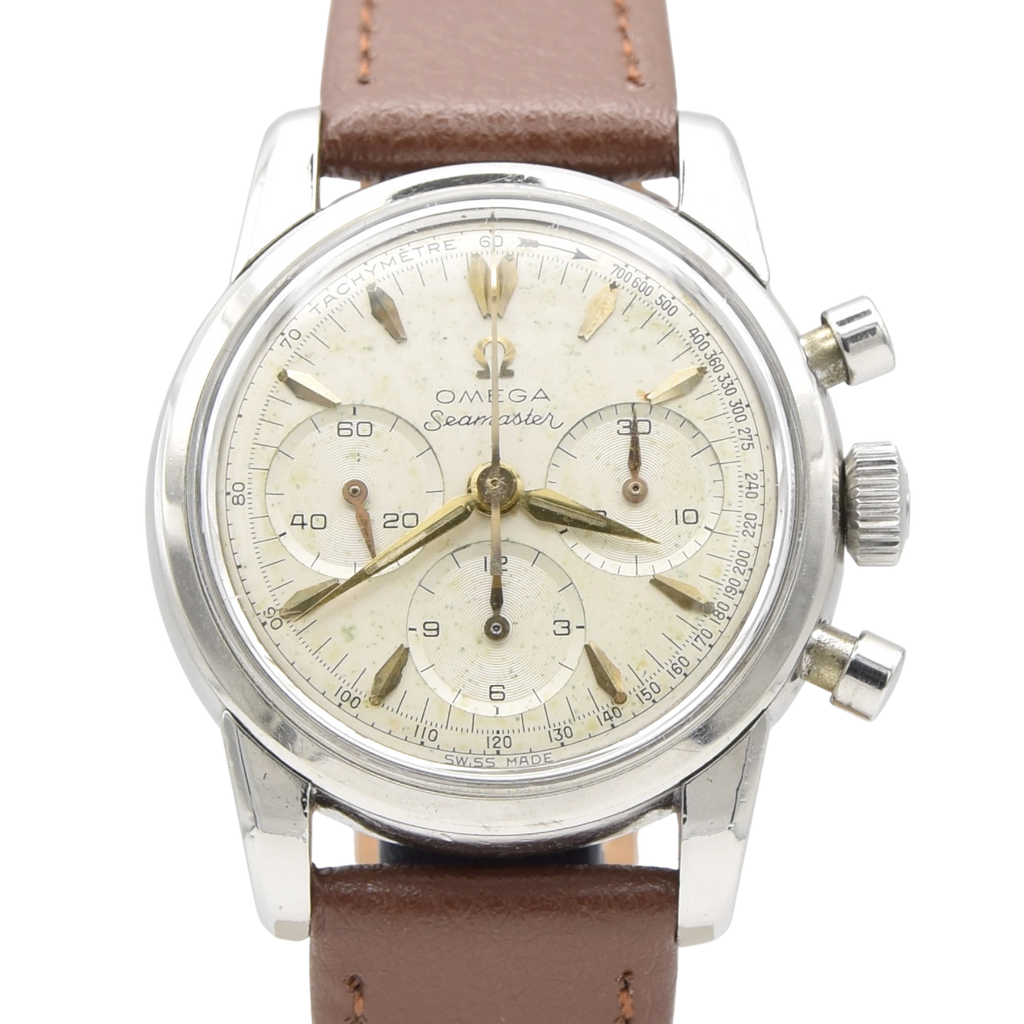 1959 Omega Classic & beautiful dress Chronograph seamaster model ref 2 ...