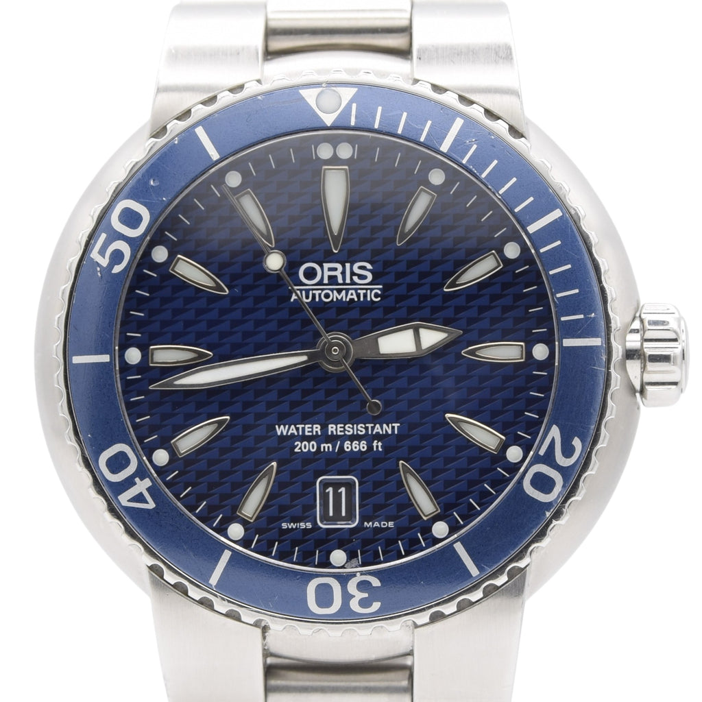 2000 Oris TT1 Auto Diver style Date with blue textured dial model 7533 ...