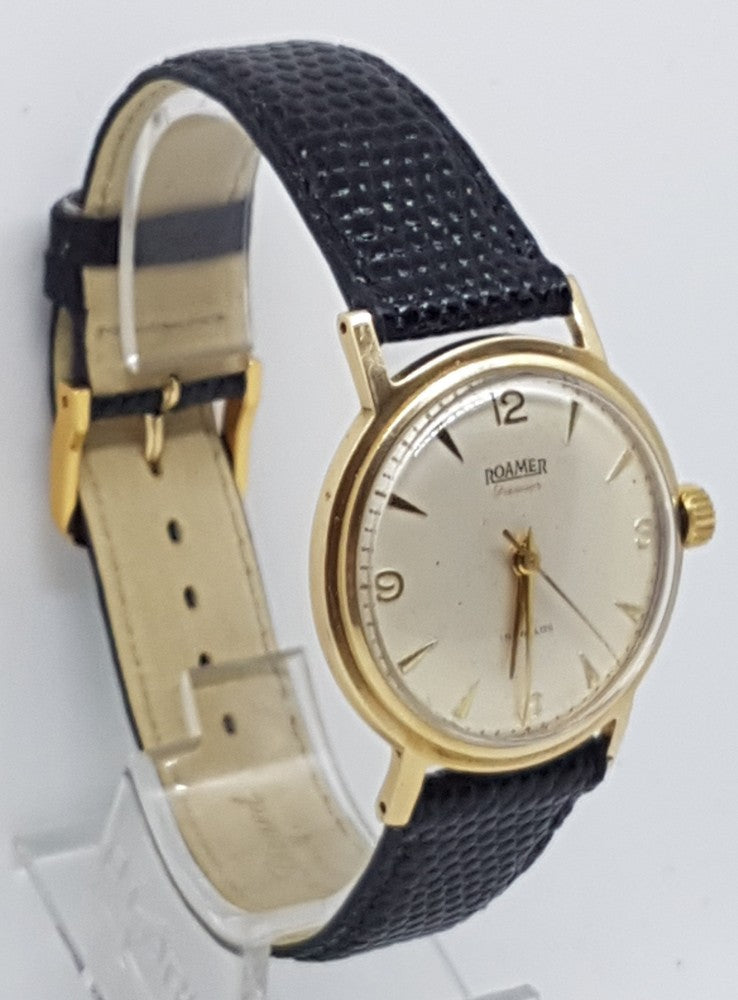 1962 Roamer Premier 9ct Gold Dress Watch | Antique Watch Co