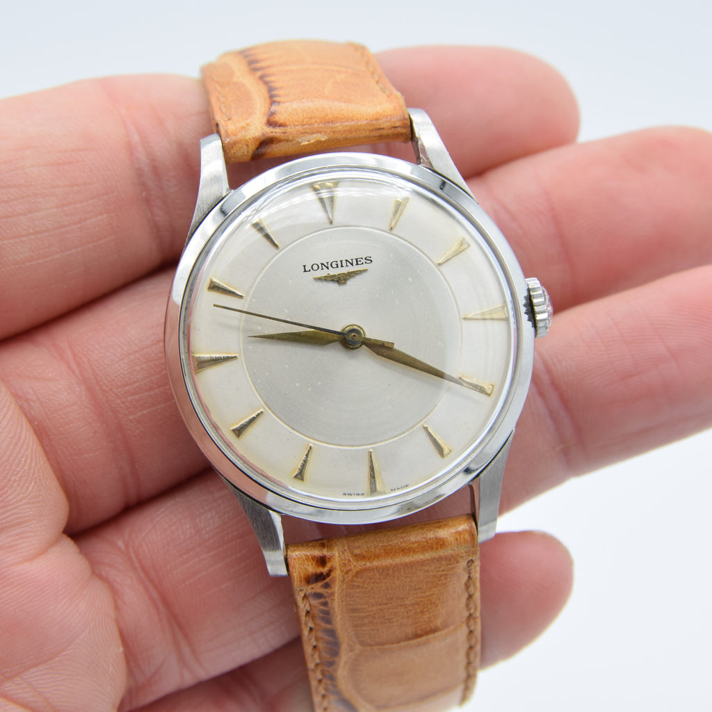 Longines Dress Watch Manual Wind Center Seconds Stainless Steel Circa ...