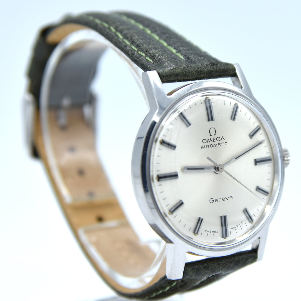 1971 Omega Genève Automatic with Satin Silver Sunburst Dial and Onyx I ...