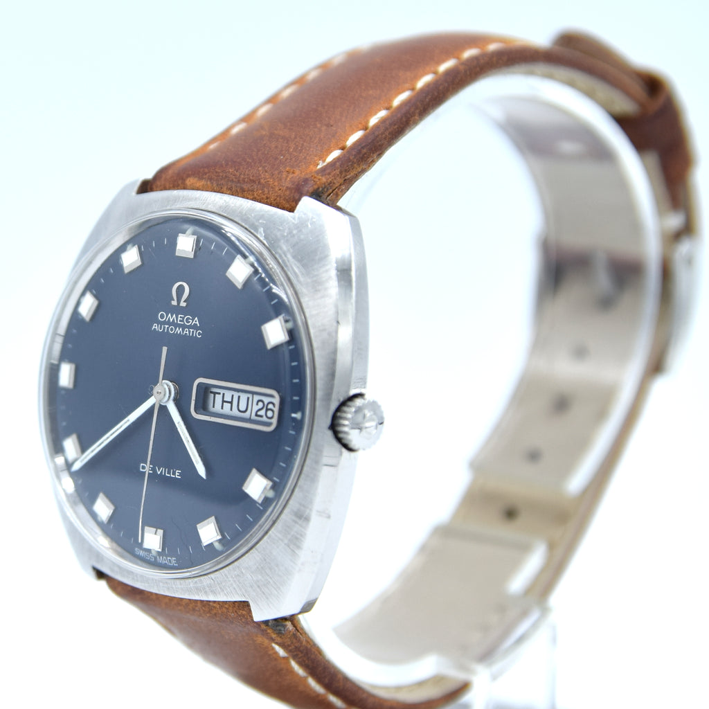 1969 Omega Automatic De Ville Day/Date with Matte Blue Dial in Stainle ...