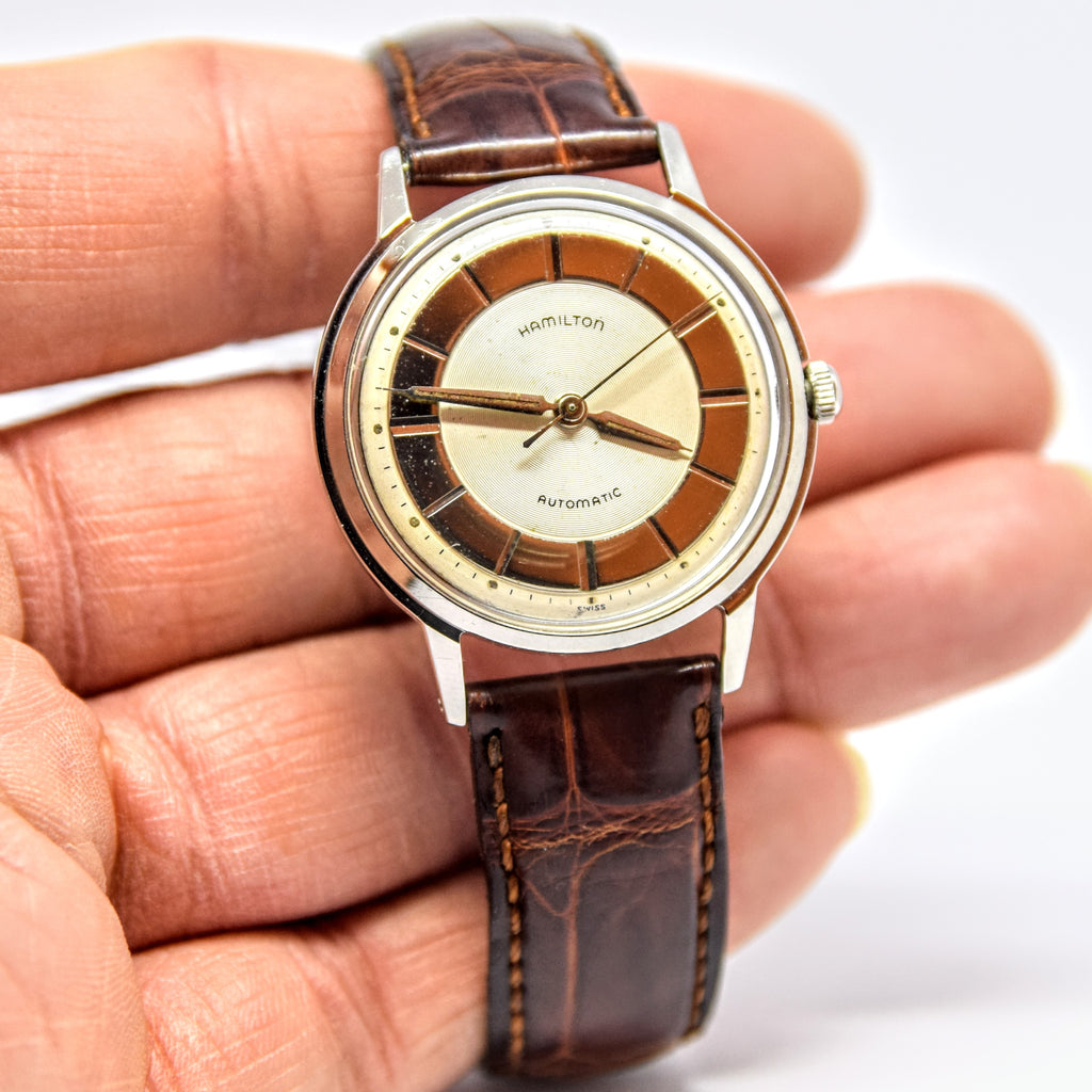 1950s Hamilton Automatic Micro-Rotor Wristwatch with Tuxedo Dial and O ...