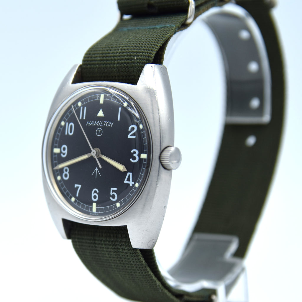 1973 Hamilton W10-6645-99 Mechanical British Military Issue Wristwatch ...