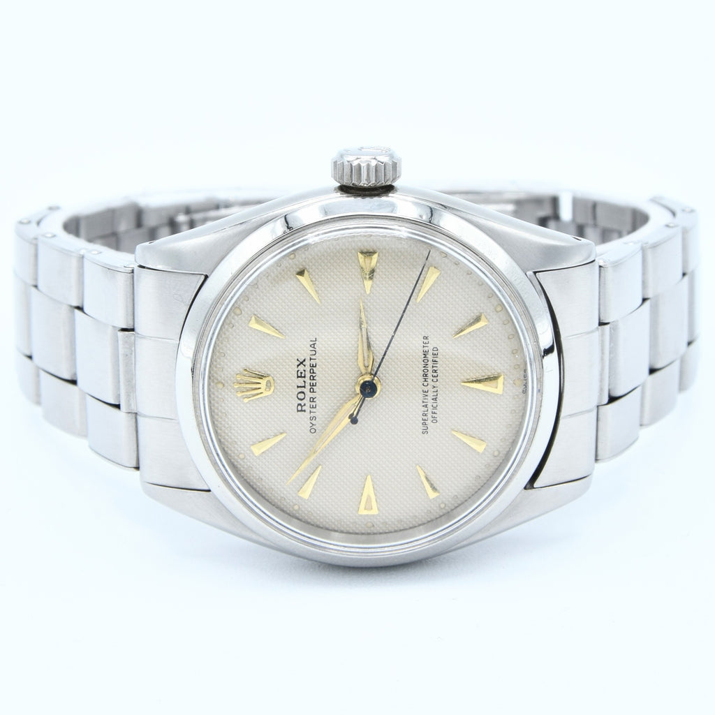 1953 Rolex Oyster Perpetual Model 6285 with Honeycomb/Waffle Dial Semi ...
