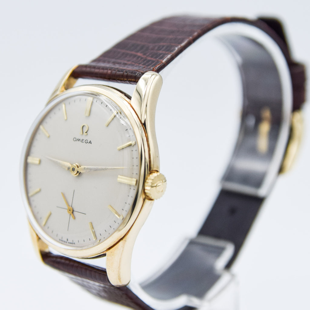 1959 Omega Classic Manual Wind Dress Watch in Solid 9ct Gold Case - Fu ...