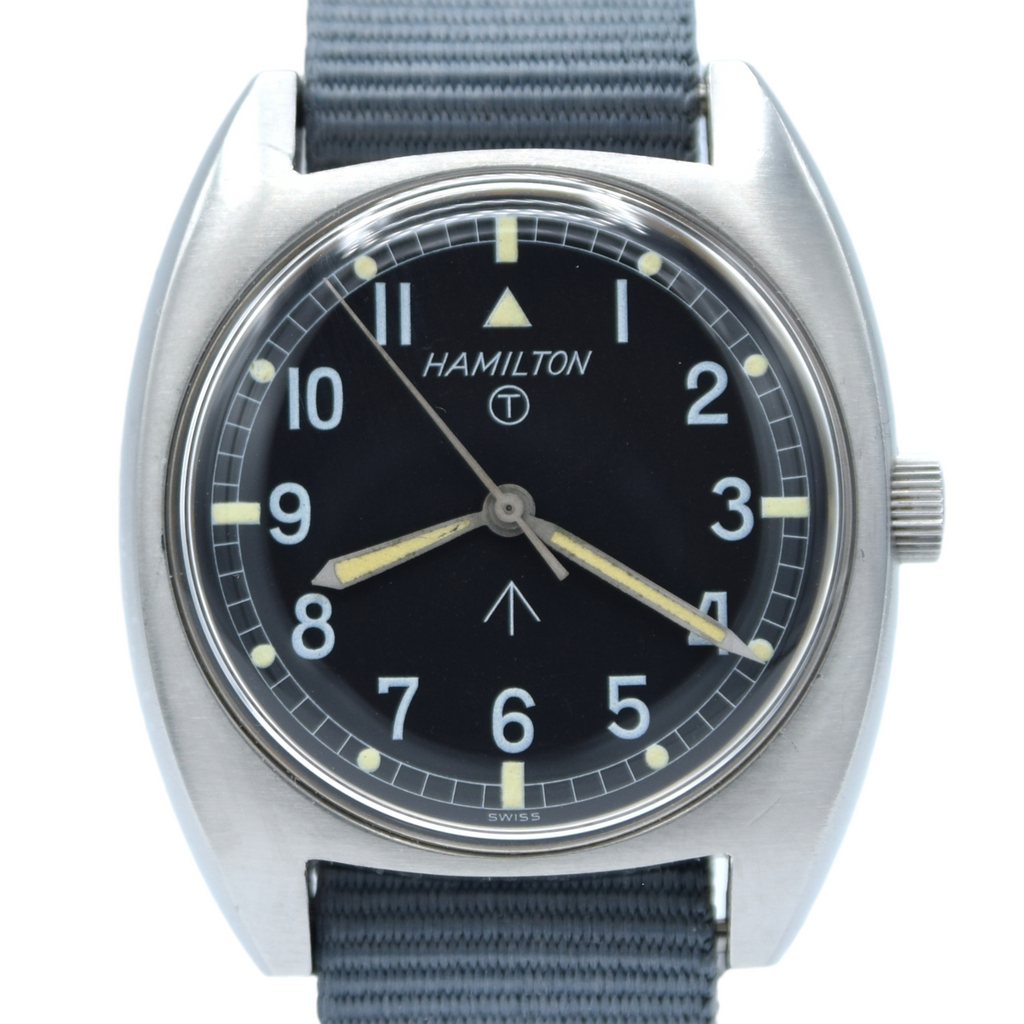 1973 Hamilton W10-6645-99 Mechanical British Military Issue Wristwatch ...