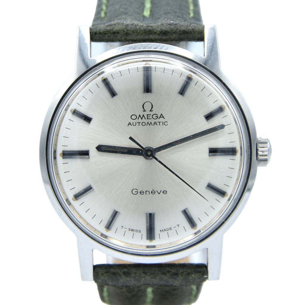 1971 Omega Genève Automatic with Satin Silver Sunburst Dial and Onyx I ...